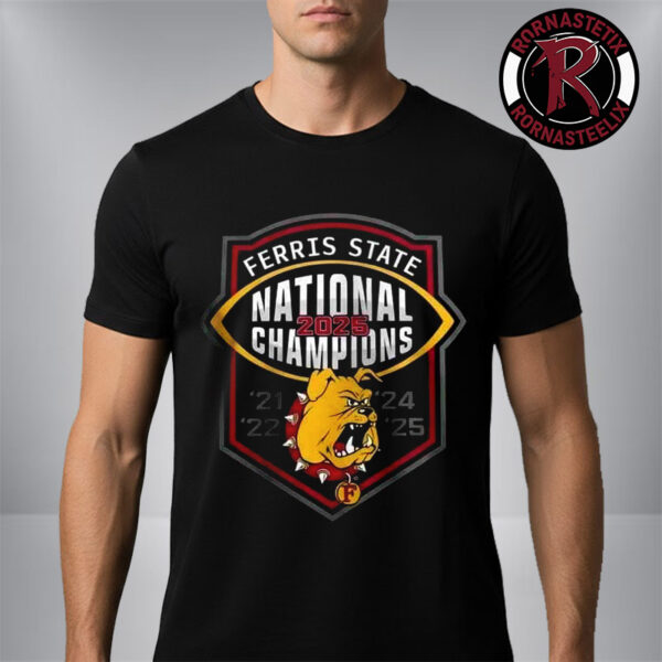 Ferris State Bulldogs NCAA Division II Football National Champions 2025 ...
