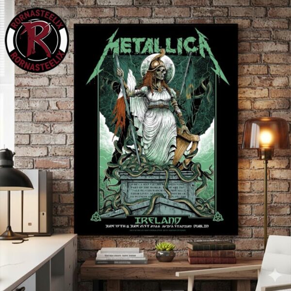 Metallica M72 Dublin Ireland Limited Edition Poster At Aviva Stadium On ...